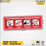 Jual stiker label cara penggunaan Apar / Label cara pakai Apar - 30 x ...