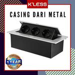 Promo Stop Kontak Meja Meeting Tanam 3 Socket Soft Touch Pop UP System ...