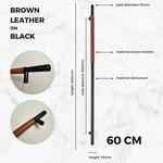 Jual Tarikan Hitam Kulit Tabung Black Handle leather T-Bar Lurus ...