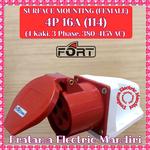 Jual FORT IP44 CEE INDUSTRIAL WALL SOCKET SURFACE MOUNTING PLUG SOCKET ...