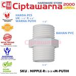 Jual Reducer double nipple nepel sok drat luar 1/2 inch ke 3/4 inch ...