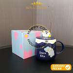 Promo ROYAL ALFRED 1 set Mug Bulat Decal Keramik + Tutup 14 OZ 410ml CM ...