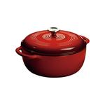 Promo Lodge EC6DXX Dutch Oven 6 Quart Enamel Cast Iron Merah Biru 34cm ...
