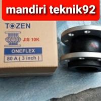 Review Tozen JIS 10K OneFlex 3 inch Flexible Rubber Joint Flange besi ...