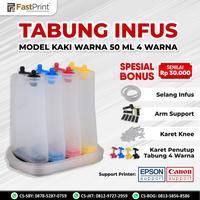 Review Tabung Infus Model Plastik Ink Tank 4 Warna 50 ML Kaki Warna ...