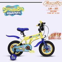 Review SEPEDA BMX FAMILY SPONGEBOB SQUAREPANTS 12 INCH WARNA KUNING ...