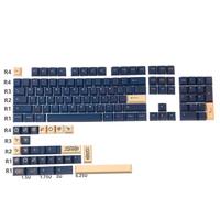 Review Keycaps 128 Set Cherry PBT GMK Clone KAT Comet Blue / Gold ...