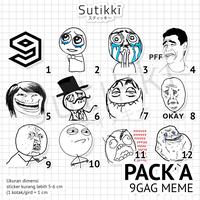 Review Sticker Pack Logo 9gag Meme Face 9 gag Trollface Troll Stiker ...