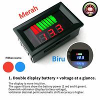 Review voltmeter display indikator baterai universal 12v 24v 36v 48v 60v part - Biru | Tokopedia