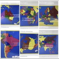 Review Puzzle Benua montessori + control map/ Puzzle Continent map ...