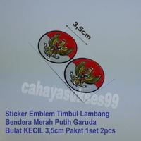 Review Sticker Timbul Merah Putih Garuda Kecil 3,5cm Emblem Lambang ...