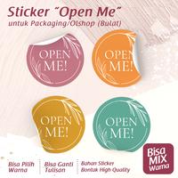 Review [CUSTOM] Stiker Open Me/ Sticker Packaging/ Sticker Bulat ...