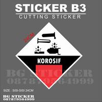 Review CUTTING STICKER LOGO LIMBAH B3 UKURAN SISI 24CM - korosif ...