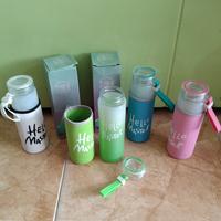 Jual Botol Minum Kaca Hello Master Free Pouch Terlengkap - Harga ...