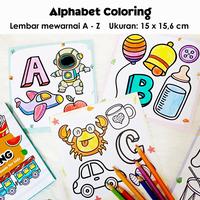 Review Alphabet Coloring / lembar mewarnai anak tema huruf alphabet ...