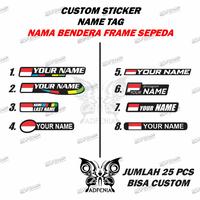 Review Custom Decal Stiker Nama Sepeda Nama Frame Nama Bendera Logo ...