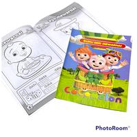 Review Buku edukasi mewarnai anak karakter A5 - cocomelon | Tokopedia