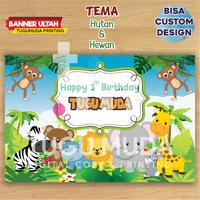 Review Cetak Banner|Backdrop|Spanduk Ultah/Ulang Tahun Anak - ANIMAL ...