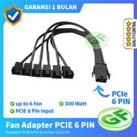 Review Adapter Fan Splitter PCIe 6 Pin to 6 Fan (6 x 4 pin) Konektor ...