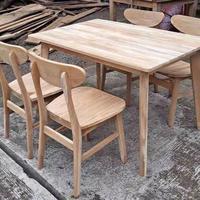 Review Grosir Set Meja Makan Cafe Kayu Jati Minimalis Model ...