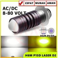 Review Lampu LED H6 SUPERSONIC Utama Motor matic laser bohlam 2 warna ...