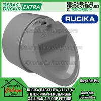 Review Fitting PVC Rucika Backflow valve 4" Inch Tutup Dop Saluran Pipa ...