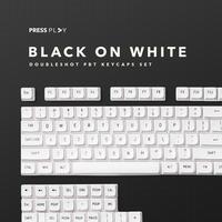 Review BoW Black on White CSA Profile Doubleshot PBT Keycaps | Tokopedia