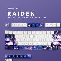 Review Genshin Impact RAIDEN SHOGUN PBT Dye Sub Keycaps Mechanical Keyboard | Tokopedia