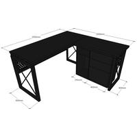 Review Meja Belajar / Meja Kerja / Meja Kerja L Shape + Cabinet ...