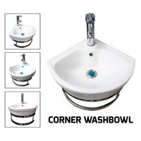 Review Wastafel sudut Keramik wall hung corner wash bowl | Tokopedia