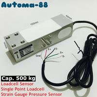 Review Single Point Loadcell Sensor 500kg Load Cell 500 kg Strain Gauge ...