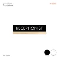 Review papan tanda meja resepsionis - sign receptionist - Hitam Putih ...