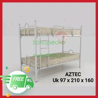Review Ranjang Susun Besi Aztec Uk90/90 Rangka Tempat Tidur Minimalis - Hitam | Tokopedia