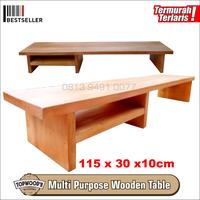 Review Meja Monitor table stand kayu Meja laptop table meja kerja ...