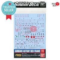 Review Bandai Decal RG Gundam Astray Red Frame No 111 Water Slide ...