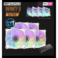 Review darkFlash Infinity 8 ARGB PWM 5in1 Pack - 120mm ARGB 5v Fan ...