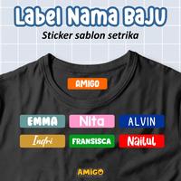 Review Stiker Baju Setrika Label Nama Baju Stiker Kain Name Tag Laundry ...