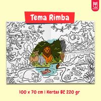 Review Giant Coloring Sheet/Kertas Mewarnai Jumbo/Raksasa/Big Coloring Sheet - Tema Rimba ...