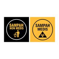 Review stiker sampah medis dan nonmedis stiker sign stiker sampah medis ...