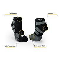 Review Tiento Compression Socks To Move Black Short Ankle Anti ...