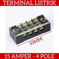 Review Terminal Block 15A 4P 600V Terminal Kabel Listrik Blok TB 1504 ...