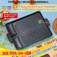 Review ALAT PANGGANG SEHAT SUGO GRILL PAN Bbq square GRIL TEFLON ANTI ...