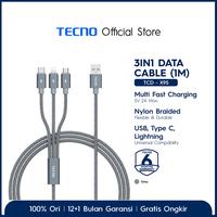 Review TECNO TCD-X95 Micro USB/Type-C /Lightning Android Charger Cable ...