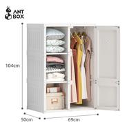 Review ANTBOX Lemari Pakaian Putih Susun Plastik Minimalis Lemari Baju - 6 BOX 1 HANGER | Tokopedia