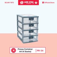 Review LION STAR Pressa Container A4 (4 Stacks) PR-34 - Biru | Tokopedia