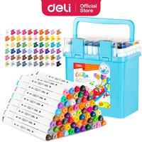 Review Deli Spidol Warna Dual Tip Sketsa /Water Based Sketch Marker ...