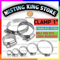 Review KLEM SELANG 1 INCH HOSE CLAMP STAINLESS STEEL AIR KRAN GAS ...