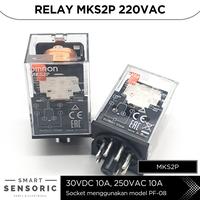 Review Omron MKS2P 220v AC Relay 8 Pin Original MKS-2P Socket Bulat ...