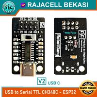 Review USB to Serial TTL Flashing ESP32 Burner Serial CH340C Arduinoo ESP8266 - USB Type-C V2 ...