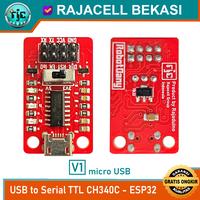 Review USB to Serial TTL Flashing ESP32 Burner Serial CH340C Arduinoo ESP8266 - Micro USB V1 ...